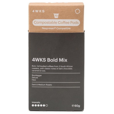 Buy 4WKS Compostable Coffee Pods - Bold Mix Online | Faithful to Nature