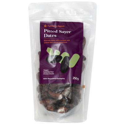 Buy FtN Sayer Dates - Pitted - 250g Online | Faithful to Nature