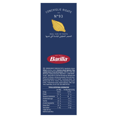 Buy Barilla Conchiglie Rigate Online | Faithful to Nature