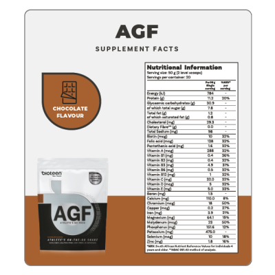 Buy Bioteen AGF Athlete´s Shake - Chocolate Online | Faithful to Nature
