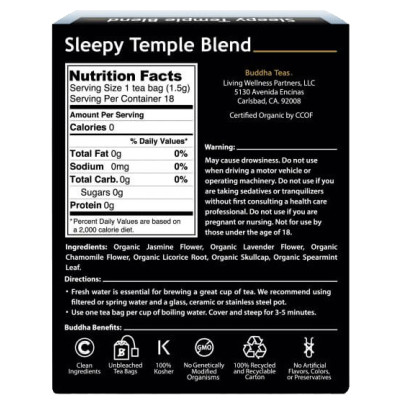 Buy Buddha Teas Sleepy Temple Blend Online | Faithful to Nature