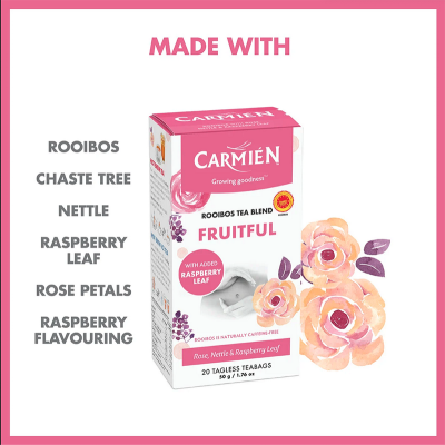Buy Carmien Fruitful Tea - with Raspberry Leaf Online | Faithful to Nature
