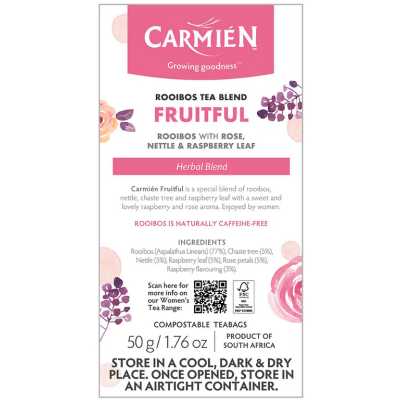 Buy Carmien Fruitful Tea - with Raspberry Leaf Online | Faithful to Nature