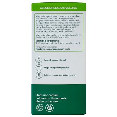 Buy Flora Force Magnesium Glycinate 60 Capsules Online | Faithful to Nature