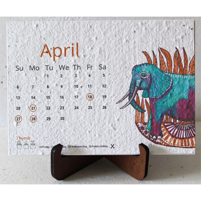 Buy Growing Paper Colour Me Africa Stand Calendar Online | Faithful to ...