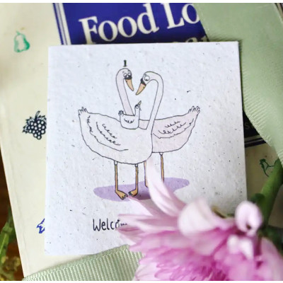 Buy Growing Paper Welcome Little One Mini Card Online | Faithful to Nature