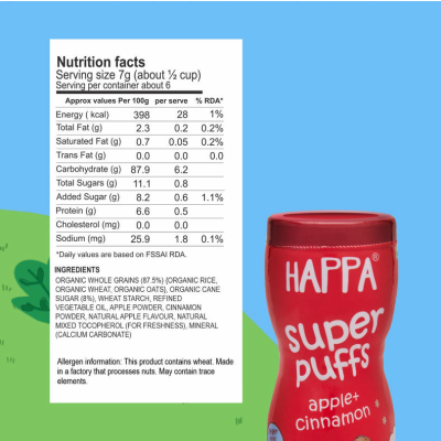 Buy Happa Vanilla & Blueberry Puffs Online | Faithful to Nature