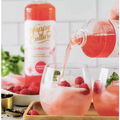 Buy Happy Culture Raspberry Hibiscus Kombucha - 850ml Online | Faithful ...