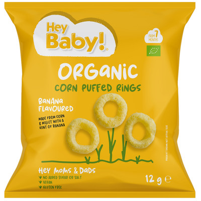 Buy Hey Baby Banana Maize Puffs Online | Faithful to Nature