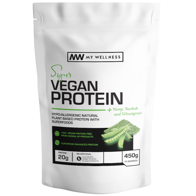 Buy My Wellness Vegan Protein - Unflavoured - 450g Online | Faithful to ...