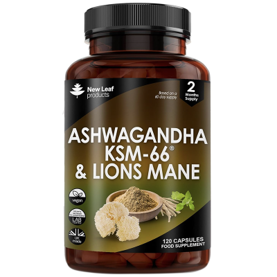 Buy New Leaf Ashwagandha & Lions Mane Capsules Online | Faithful to Nature