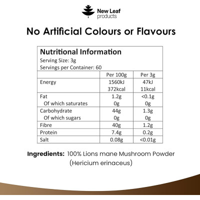 Buy New Leaf Lions Mane Powder Online | Faithful to Nature