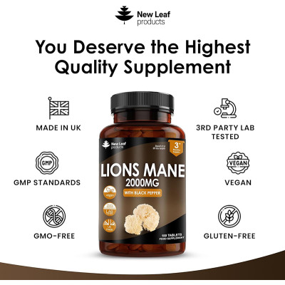 Buy New Leaf Lions Mane Tablets Online | Faithful to Nature