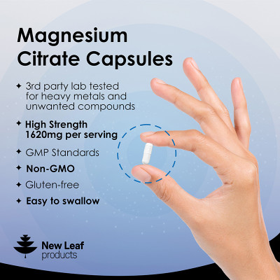 Buy New Leaf Magnesium High Strength 1620mg Online | Faithful to Nature
