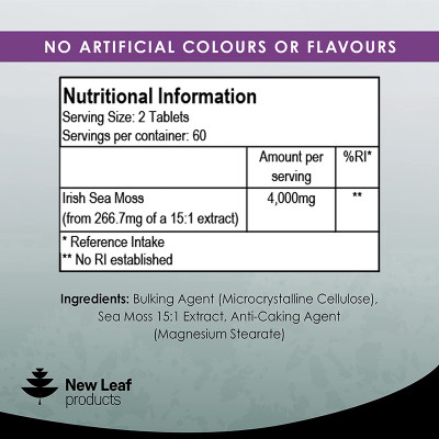 Buy New Leaf Sea Moss Tablets Online | Faithful to Nature