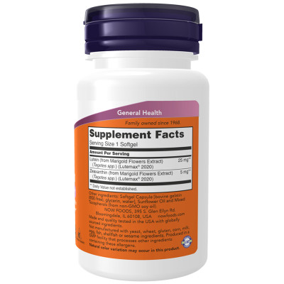 Buy Now Foods Lutein & Zeaxanthin Online | Faithful to Nature
