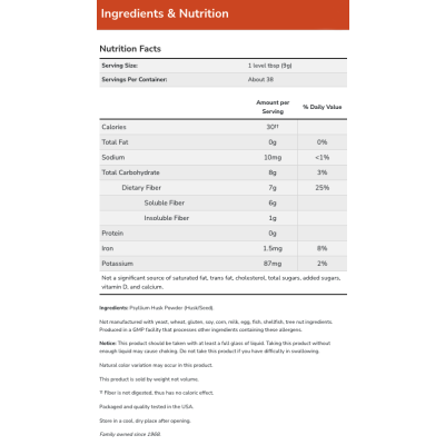 Buy Now Foods Psyllium Husk Powder Online | Faithful to Nature