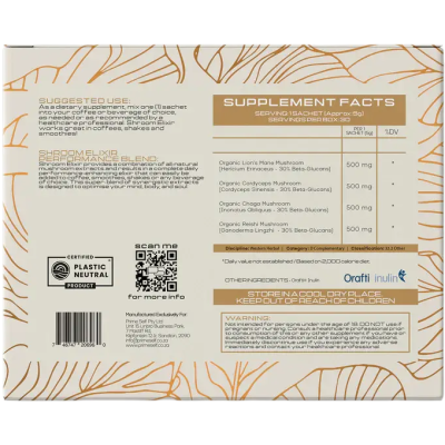 Buy PrimeSelf Shroom Elixir Sachets 30s Online | Faithful to Nature