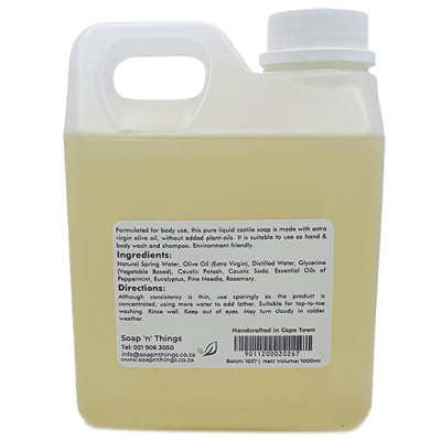 Buy Soap n Things Pure Liquid Castile Soap Shower Fresh - 1L Bulk ...