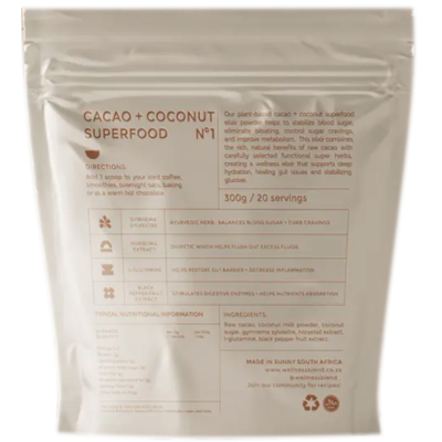 Buy The Wellness Blend Superfood Elixir Powder NO1 - Cacao + Coconut ...