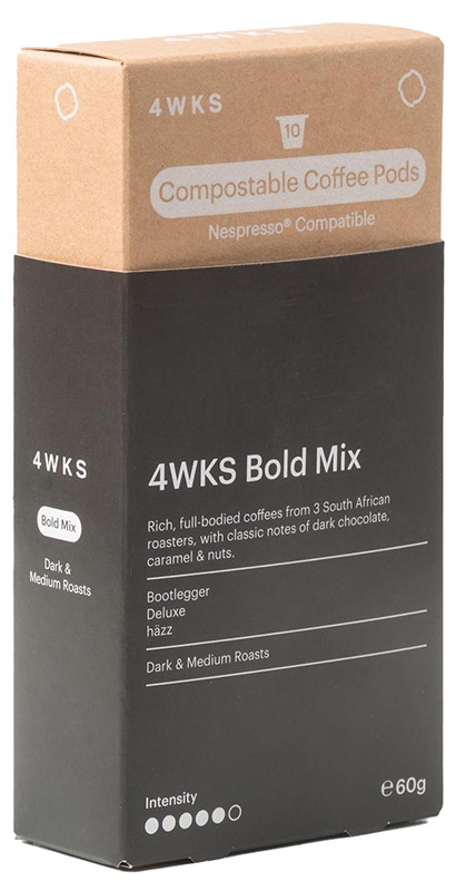Buy 4WKS Compostable Coffee Pods - Bold Mix Online | Faithful to Nature