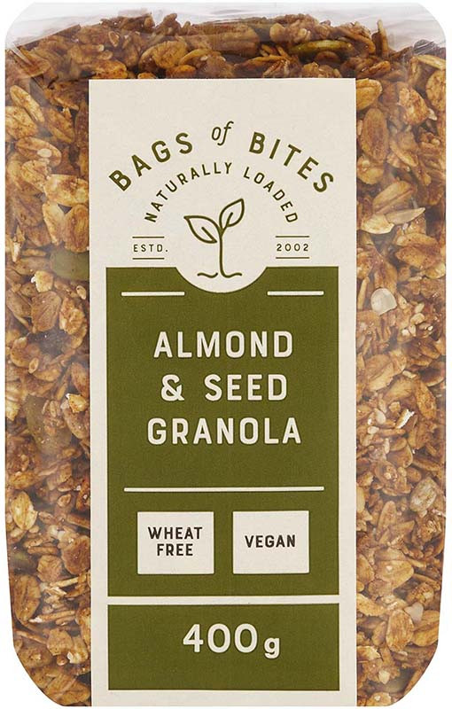 Buy Bags of bites Naturally Loaded Almond & Seed Granola Online ...