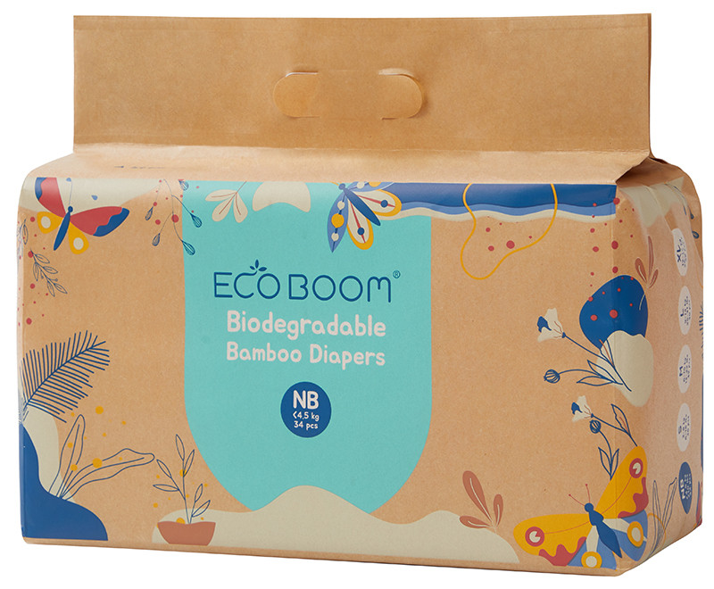 Buy Eco Boom Bamboo Diapers - New Born - 34 pack Online | Faithful to ...