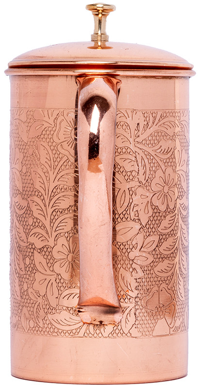 Buy Just Copper Embossed Copper Jug Online | Faithful to Nature