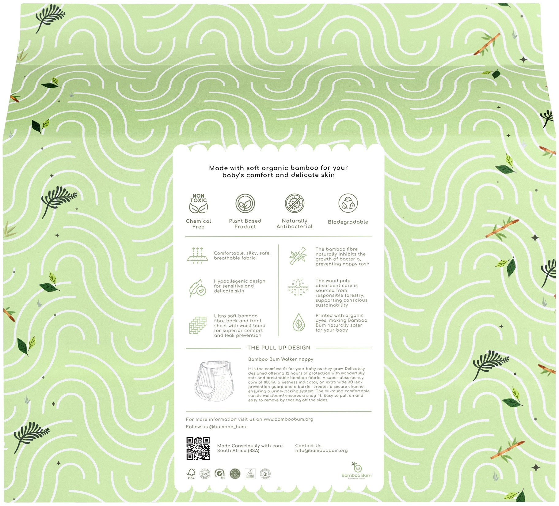 Buy Bamboo Bum Disposable Pull Up Nappy Pants - Walker Online ...