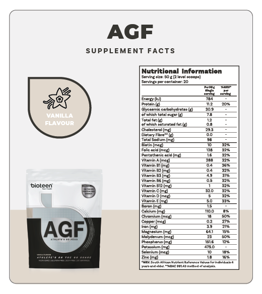 Buy Bioteen AGF Athlete´s Shake - Vanilla Online | Faithful to Nature