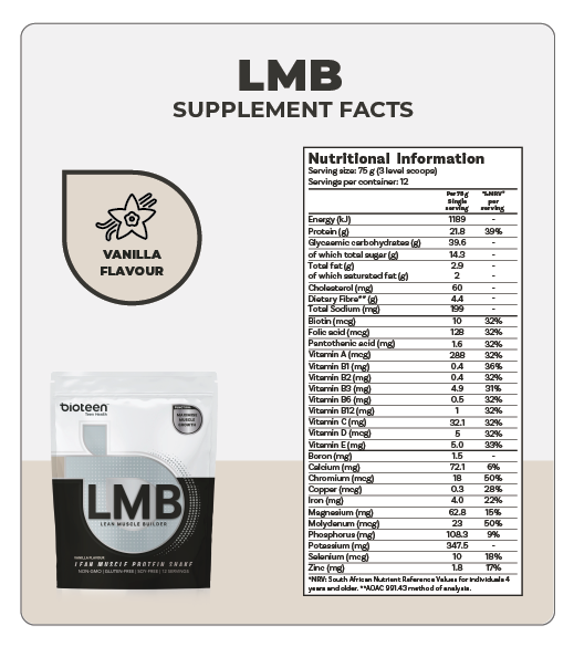 Buy Bioteen LMB Lean Muscle Protein Shake - Vanilla Online | Faithful ...
