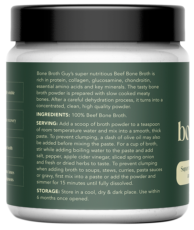 Buy Bone Broth Guy Beef Bone Broth - 180g Online | Faithful to Nature
