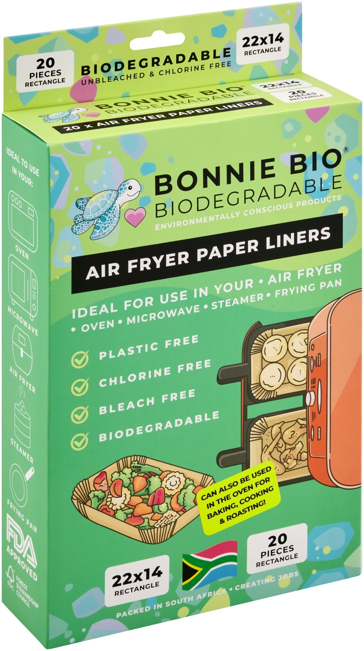 Buy Bonnie Bio 22x14 Rectangle Air Fryer Liner Online | Faithful to Nature