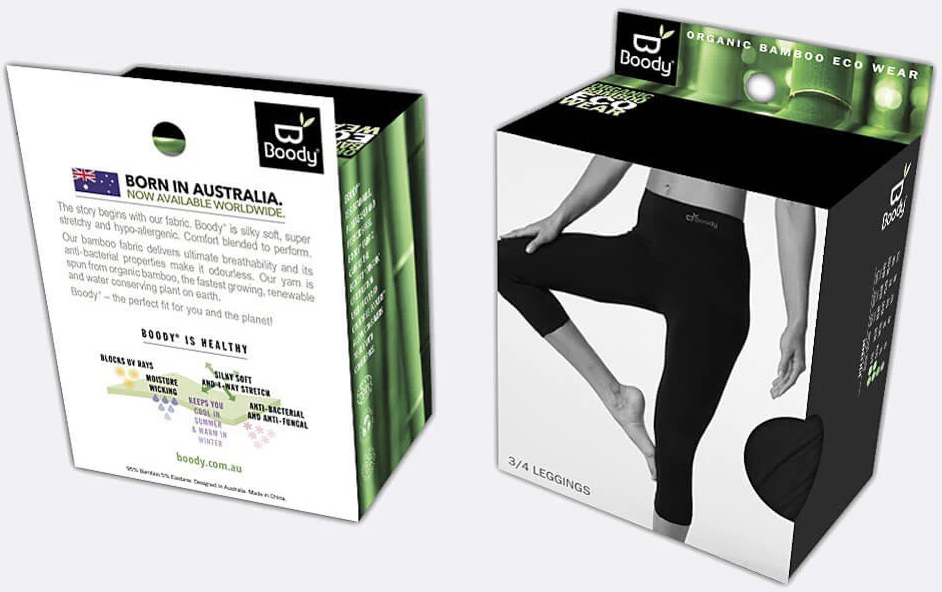 Buy Boody Bamboo 3/4 Leggings - Black Online | Faithful to Nature