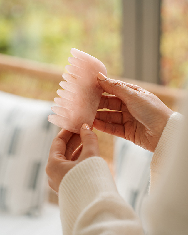 Buy Celluvac Rose Quartz Crystal Comb Online | Faithful to Nature