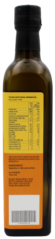 Buy Denova Macadamia Nut Oil 500ml Online | Faithful to Nature