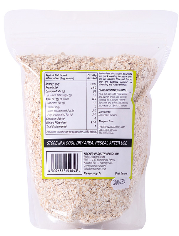 Buy Entice Gluten Free Toasted Oats 500g (Instant) Online | Faithful to ...