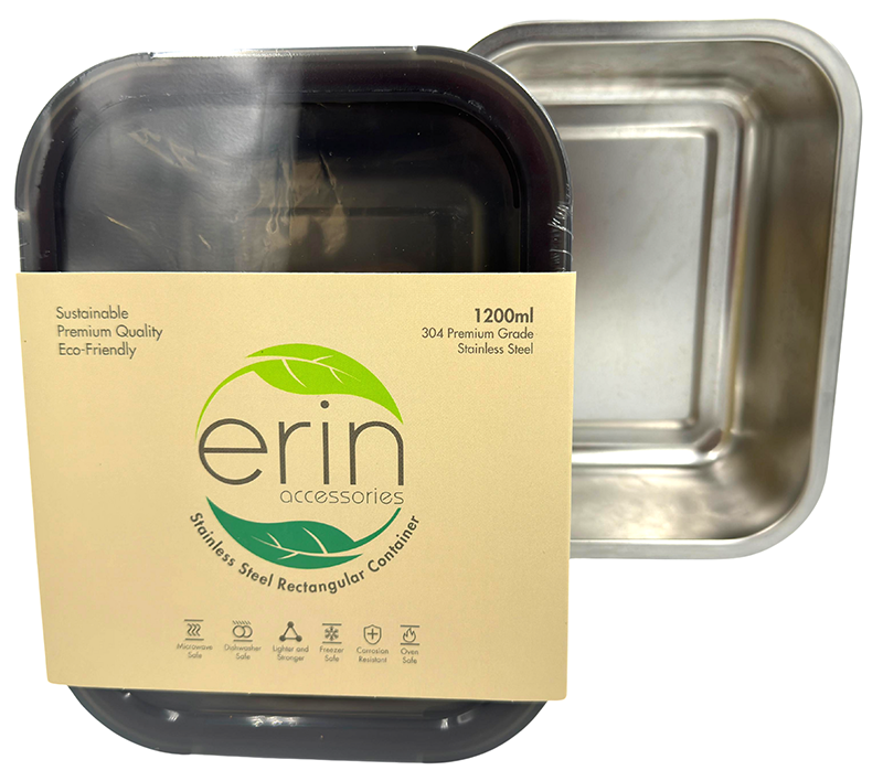 Buy Erin Stainless Steel Food Container - 1200ml Rectangle Online ...