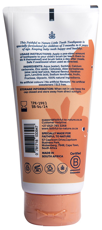 Buy FtN Little Teeth Strawberry Kids Toothpaste Online | Faithful to Nature