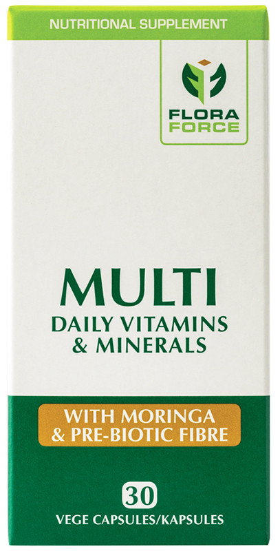 Buy Flora Force Multi Daily Vitamins with Moringa & Prebiotic Fibre 30 ...