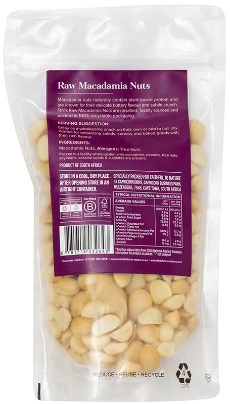 Buy FtN Macadamia Nuts - Raw Online | Faithful to Nature