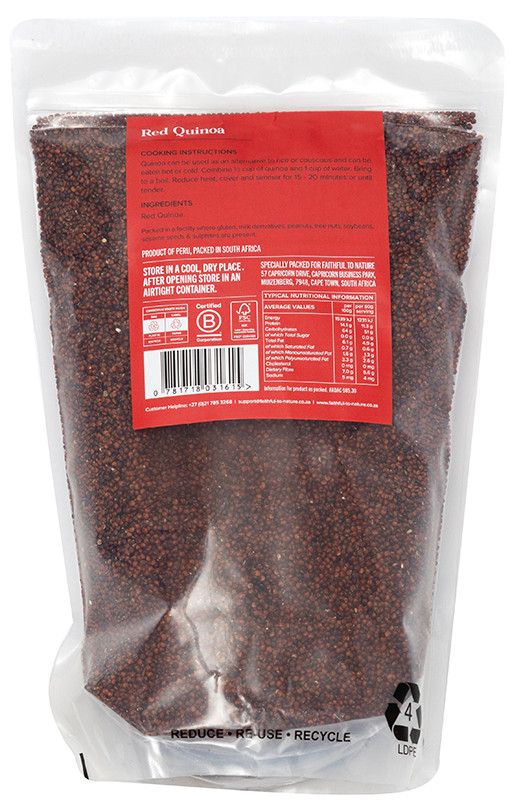 Buy FtN Red Quinoa - 1kg Online | Faithful to Nature