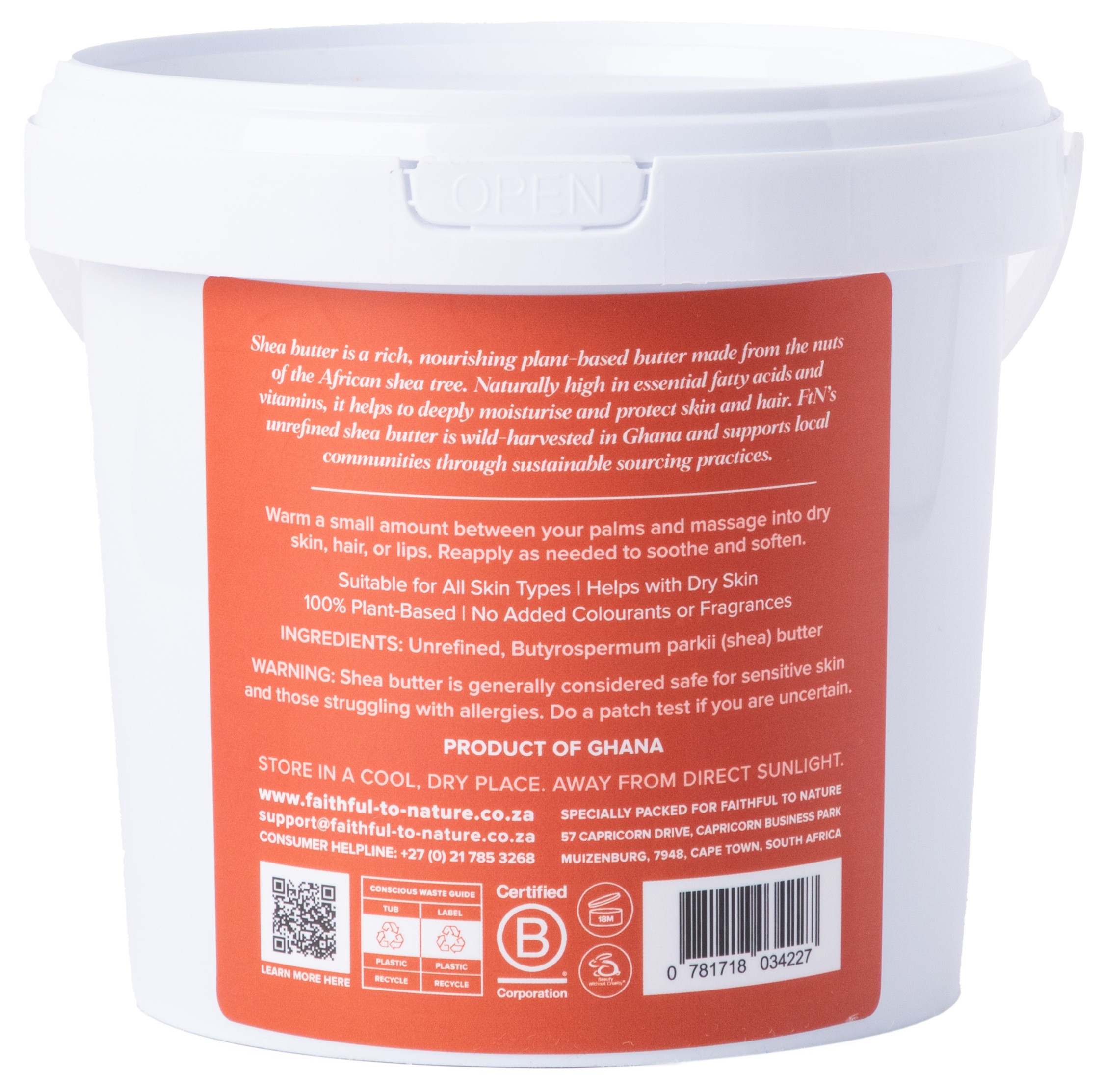 Buy FtN Shea Butter 1kg Online | Faithful to Nature