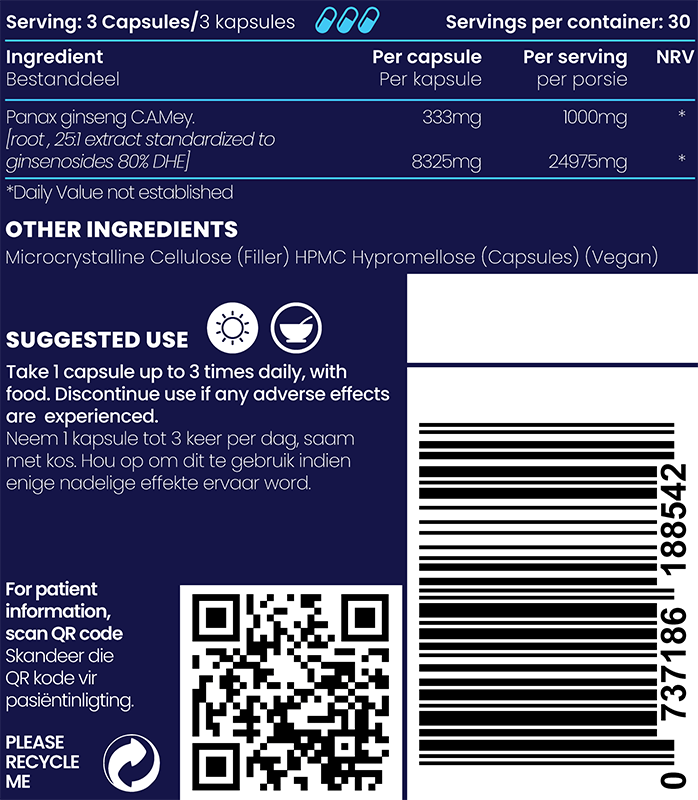 Buy Genologix Panax Ginseng - Energy, Immunity, Mental Clarity Online ...