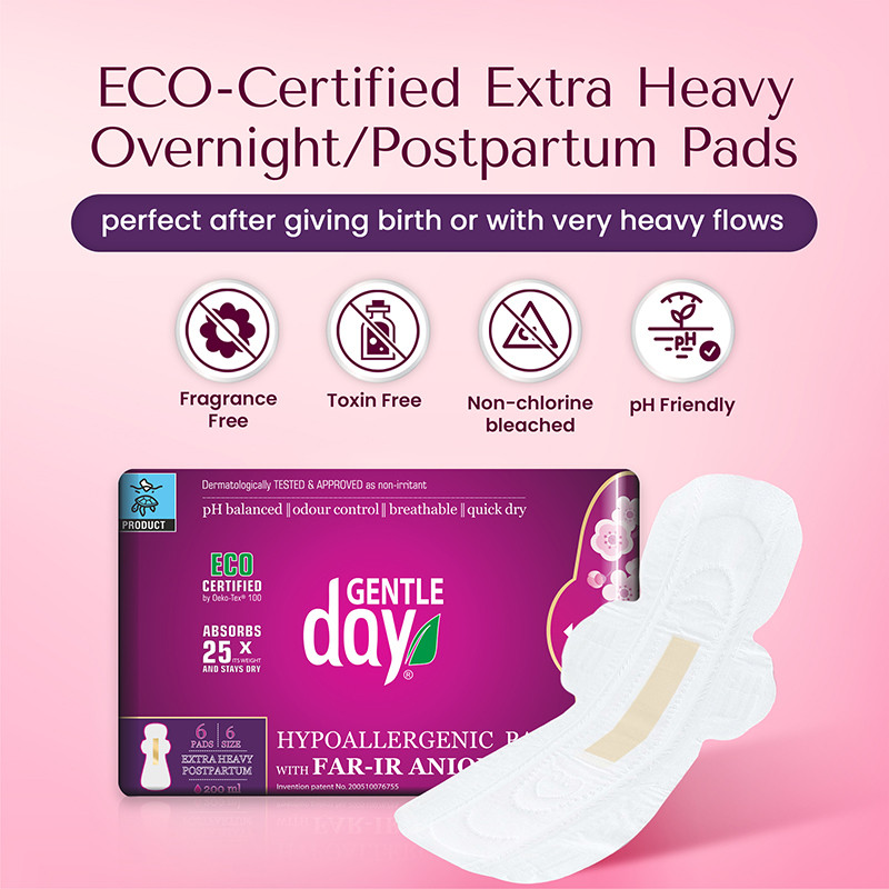 Buy Gentle Day Extra Heavy Pads - Organic & Hypoallergenic Online ...
