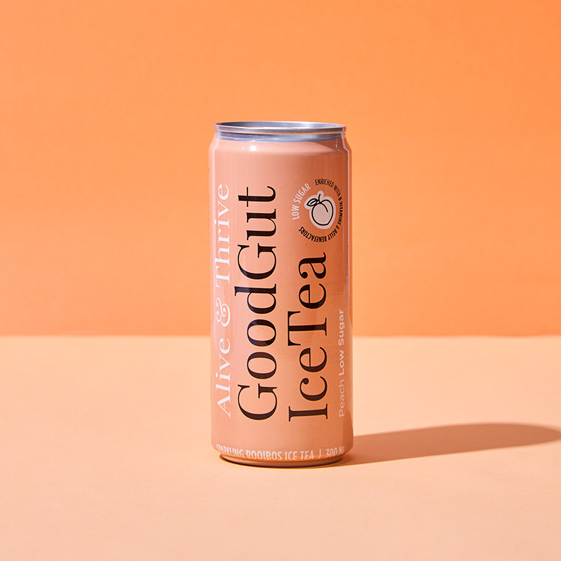Buy Good Gut Ice Tea Peach Can - 300ml Online | Faithful to Nature