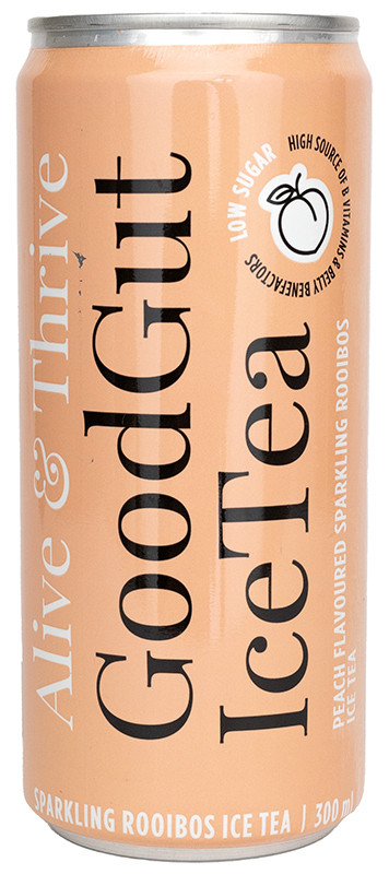 Buy Good Gut Ice Tea Peach Can - 300ml Online | Faithful to Nature
