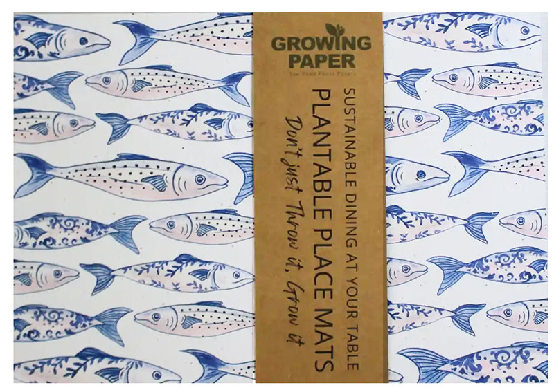 Buy Growing Paper Fish & Shell Place Mats Online | Faithful to Nature