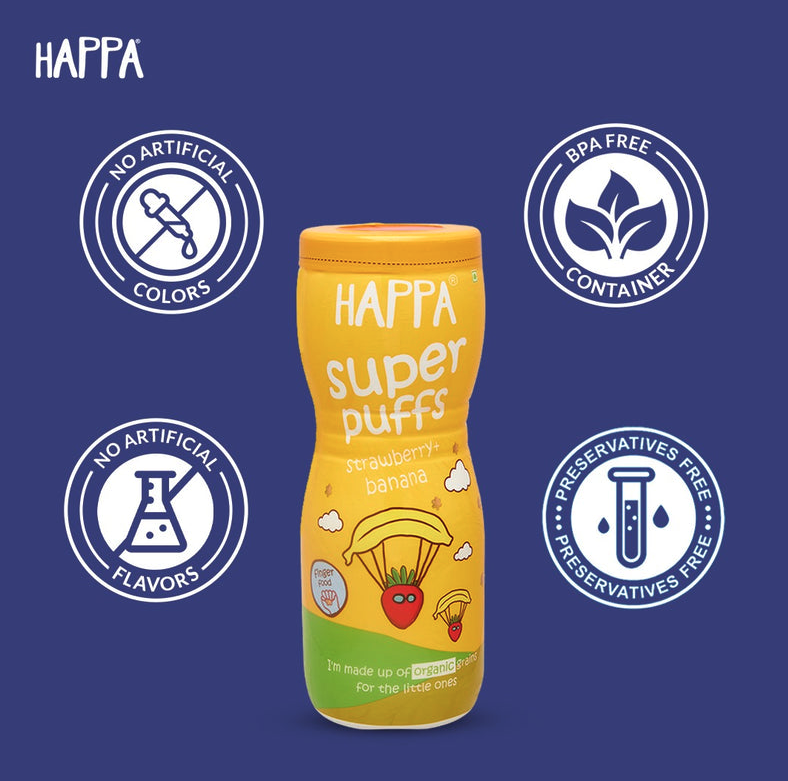 Buy Happa Vanilla & Blueberry Puffs Online | Faithful to Nature