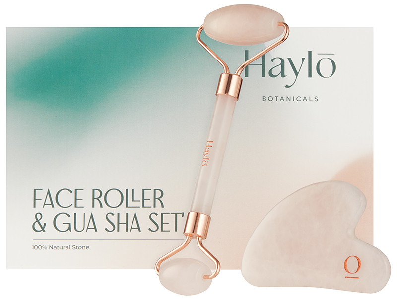 Buy Haylo Botanicals Face Roller & Gua Sha Set - Rose Quartz Online ...